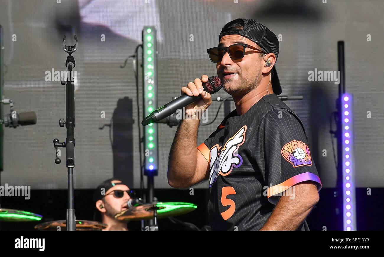 Napa, USA. 26th May, 2025. Rebelution -Eric Rachmany performs at 2025 ...