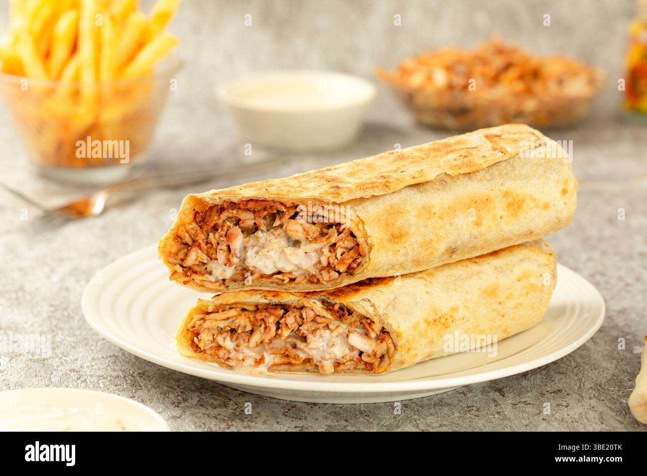 Syrian Chicken Shawarma Wrap with Tahini – Authentic Middle Eastern ...