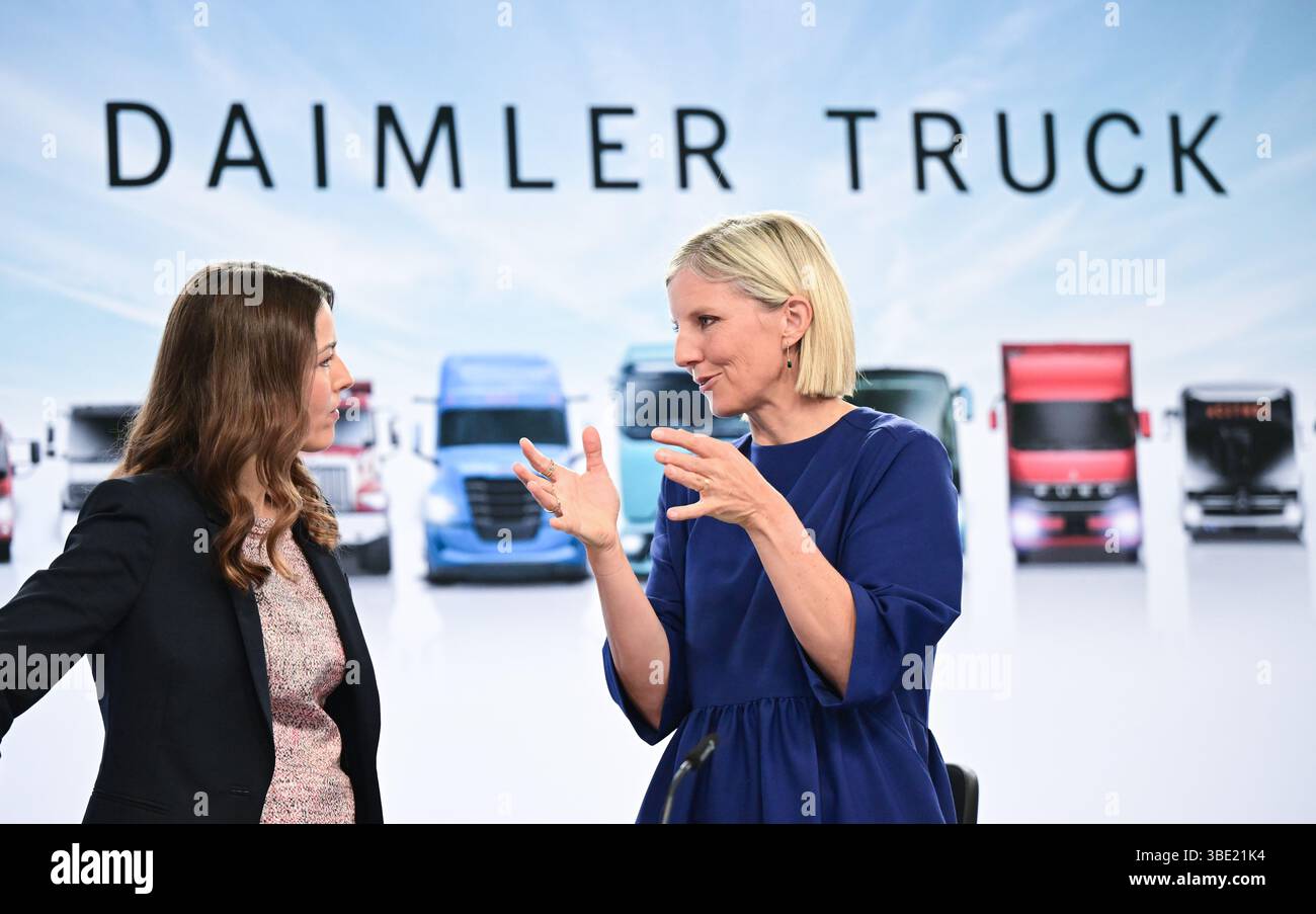 Leinfelden Echterdingen, Germany. 27th May, 2025. Eva Scherer (l), CFO ...