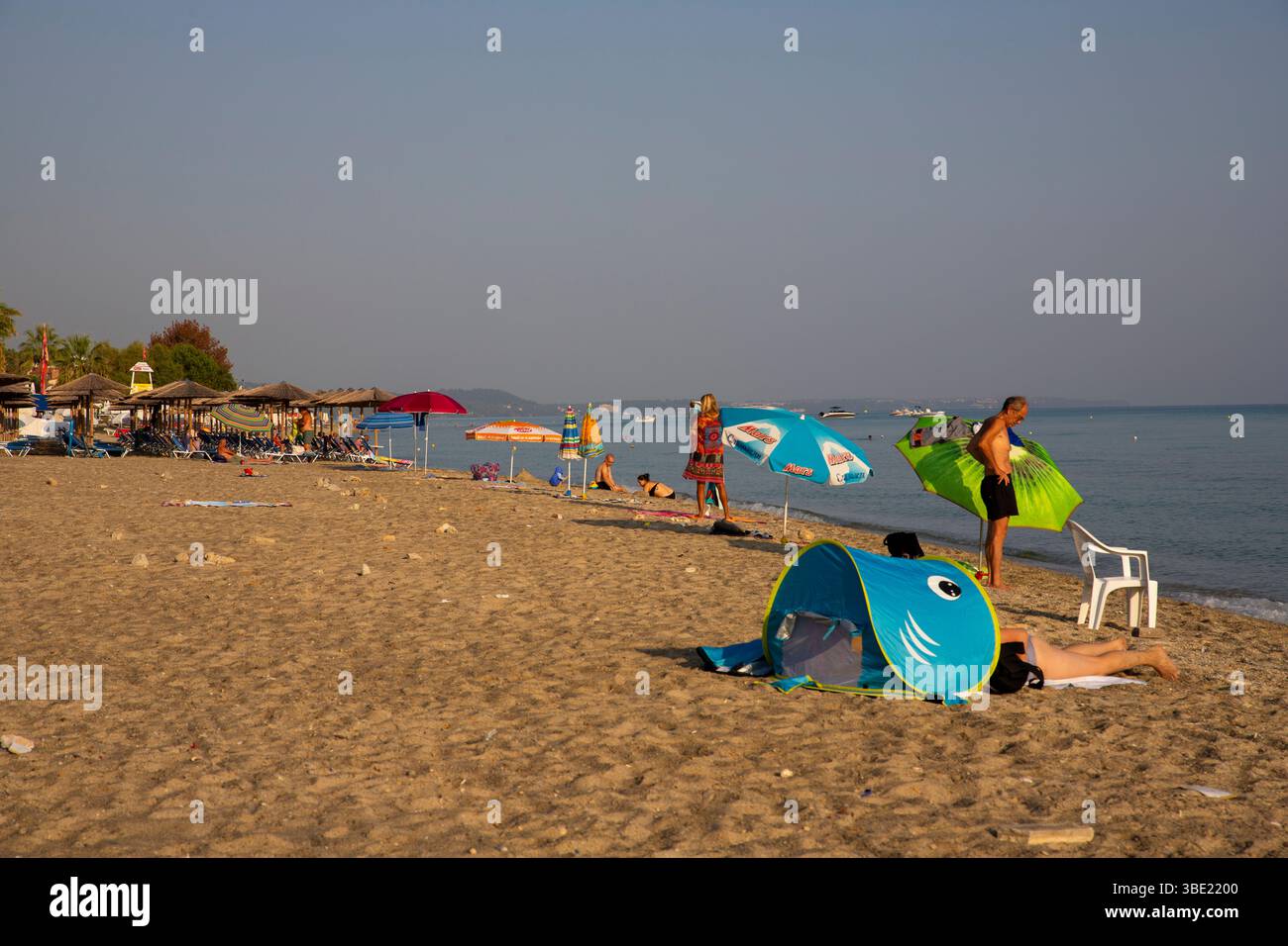Chaniotis, Greece - September 05, 2024: Beach in tourist destination in ...