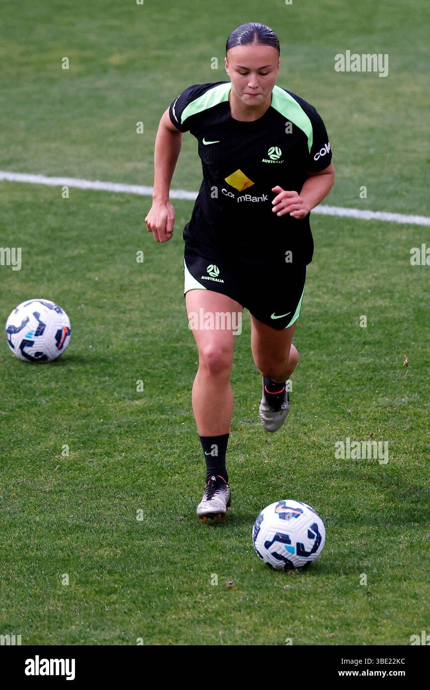 Melbourne, Australia. 27th May, 2025. Amy Sayer of the Matildas during ...