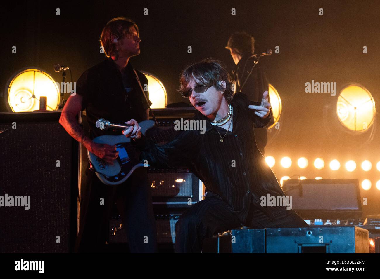 Napa, USA. 26th May, 2025. Matt Shultz of Cage the Elephant performs on ...