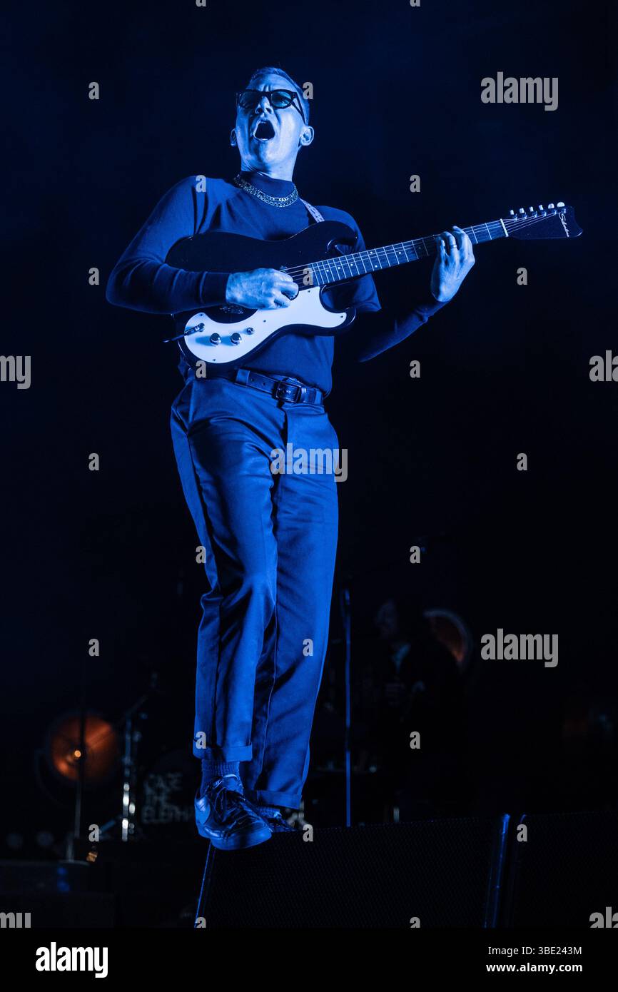 Napa, USA. 26th May, 2025. Brad Shultz of Cage the Elephant performs on ...