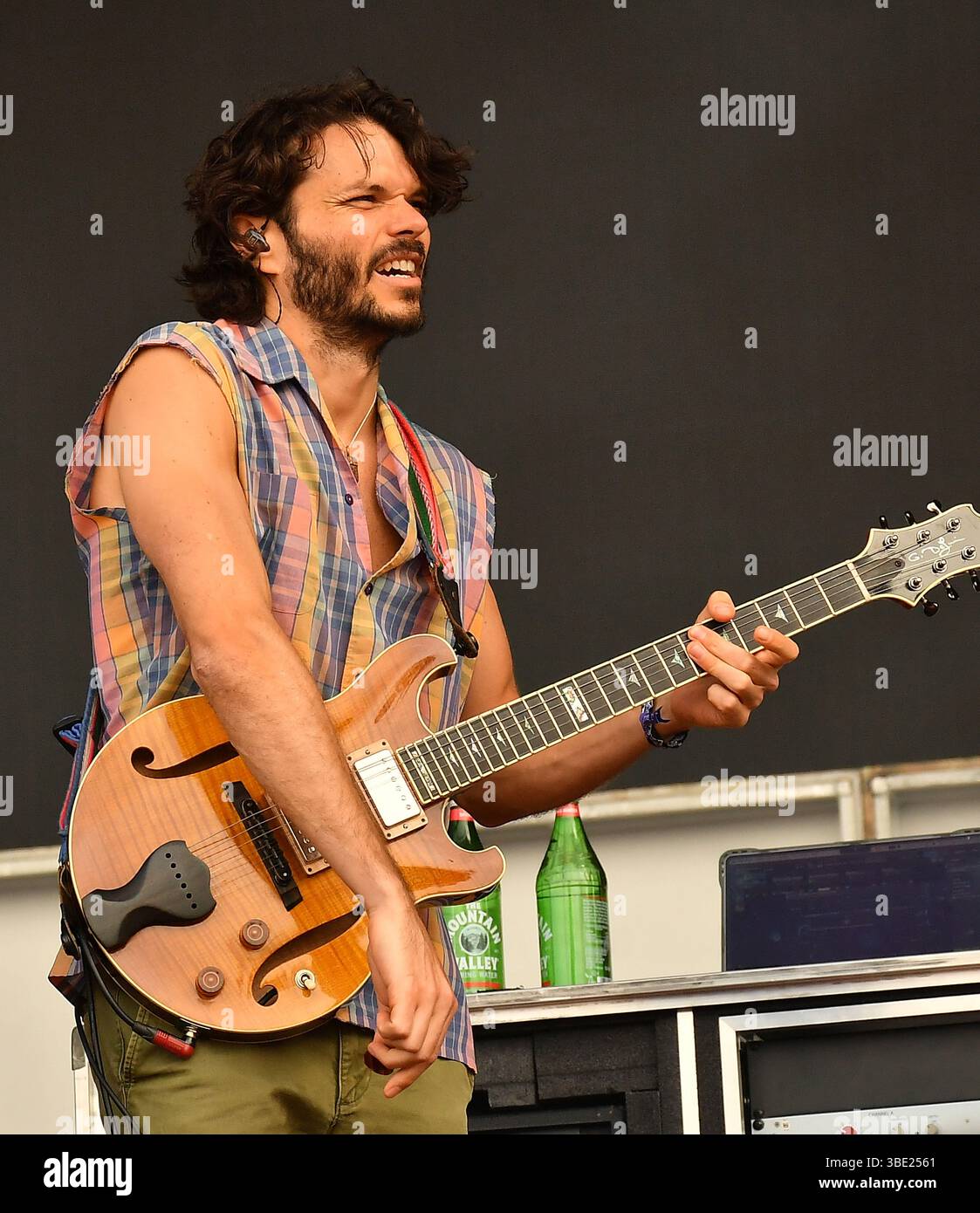 Napa, USA. 26th May, 2025. Jeff Arevalo of Goose performs at 2025 BottleRock Napa Valley at Napa ...