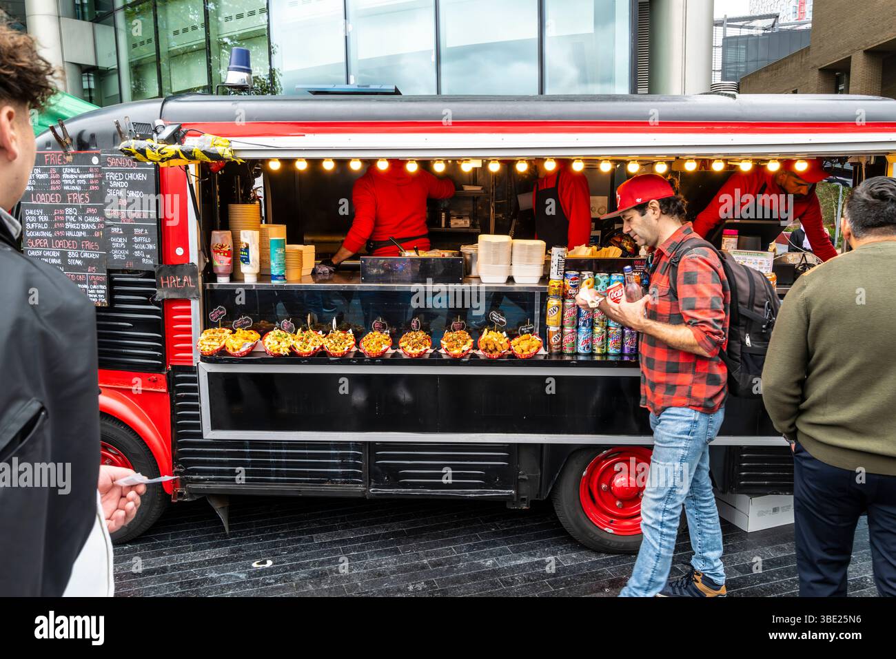 Citroen food truck serving street food on the South Bank in London in ...