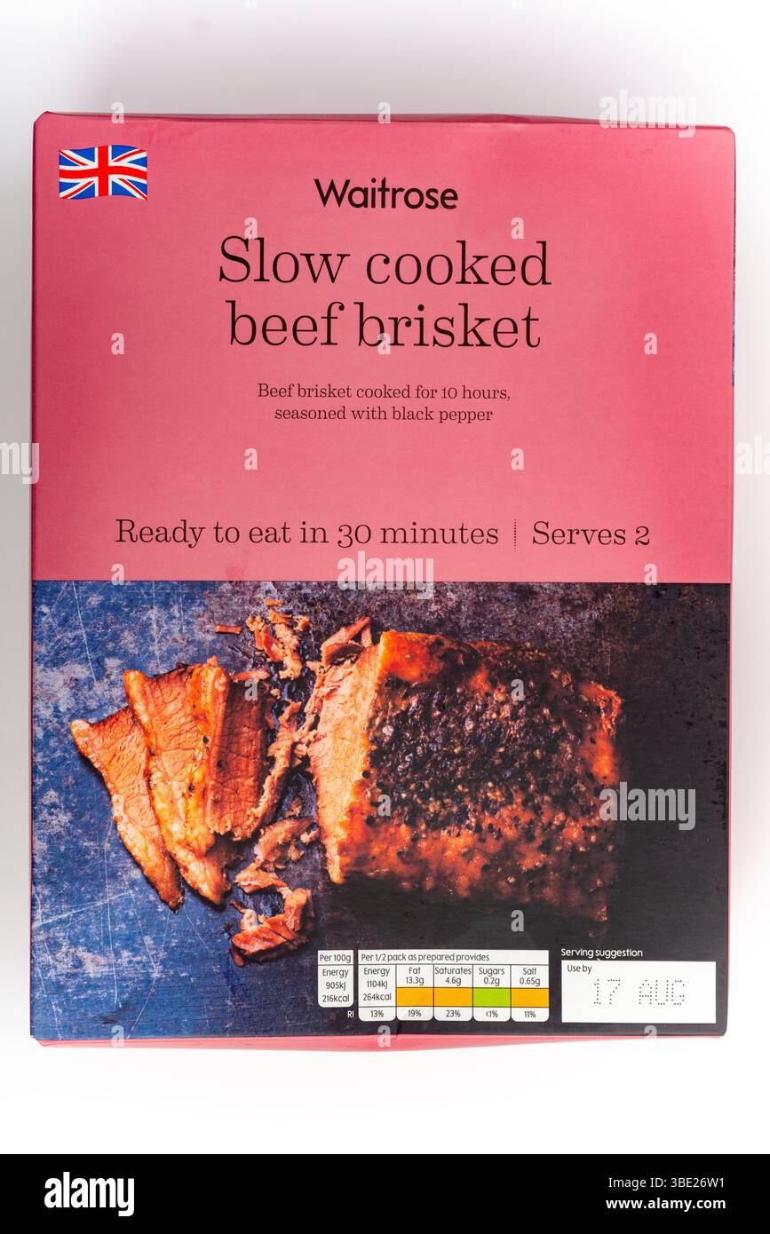 Waitrose slow cooked beef brisket Stock Photo - Alamy
