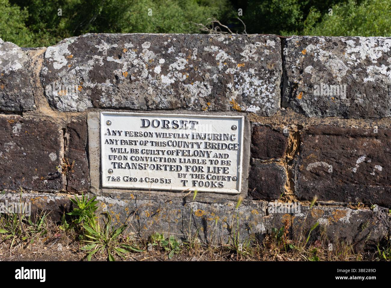 Transportation notice on White Mill Bridge, Sturminster Marshall ...