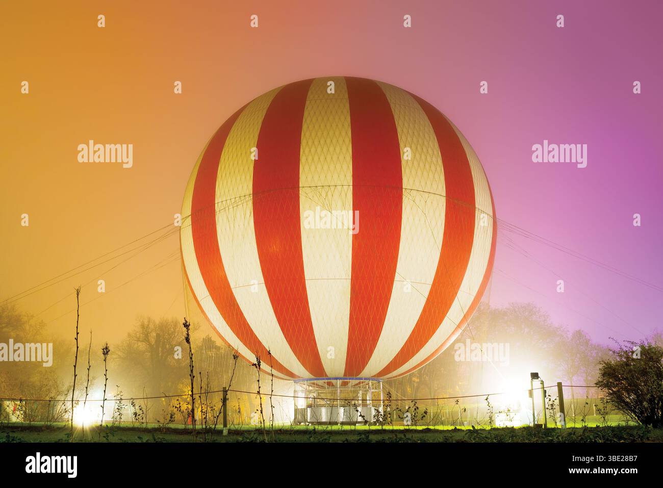 Hot air balloon on the launch pad Stock Photo - Alamy