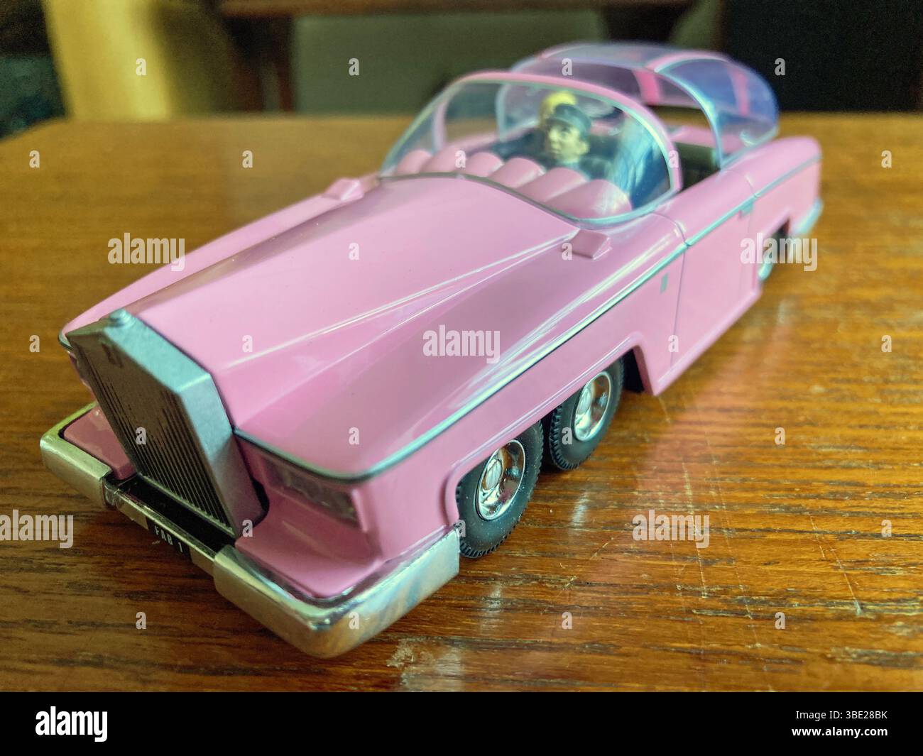 View of a Diecast Model of FAB-1, Lady Penelope's Six-Wheeled, Pink ...