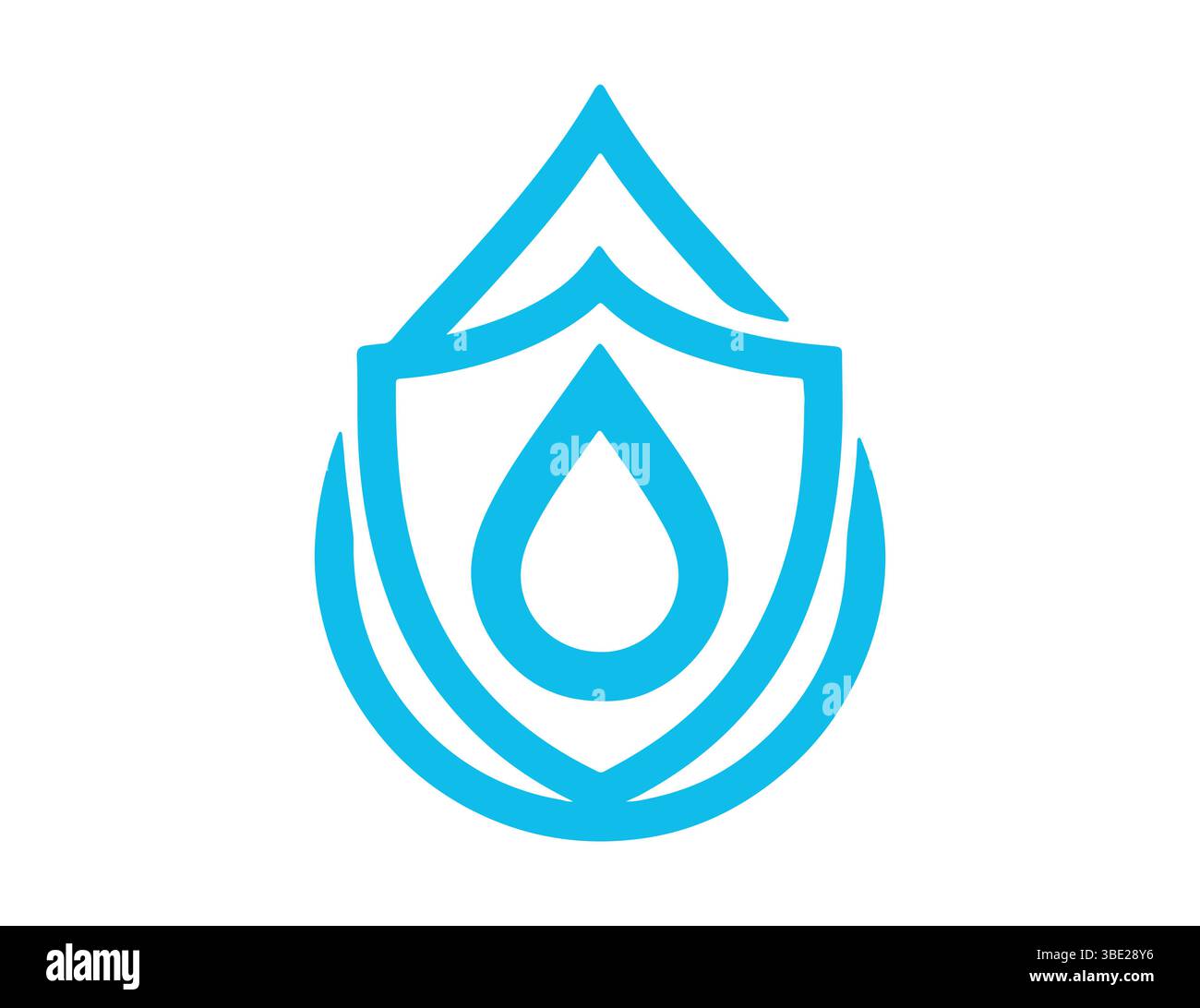 Abstract water drop logo design isolated on white background for ...