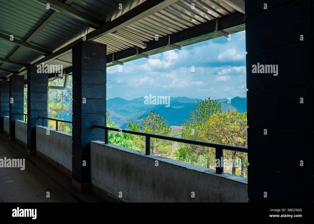 Framed by Nature – Silhouette in Window with Scenic Hill View ...