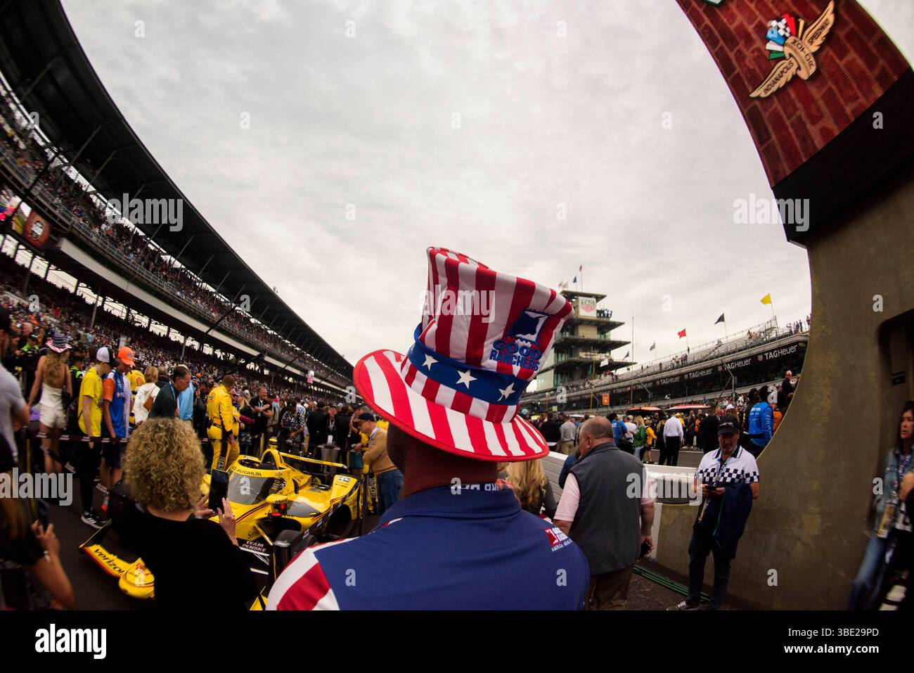 Indianapolis, United States. 25th May, 2025. A man wearing an Uncle Sam ...