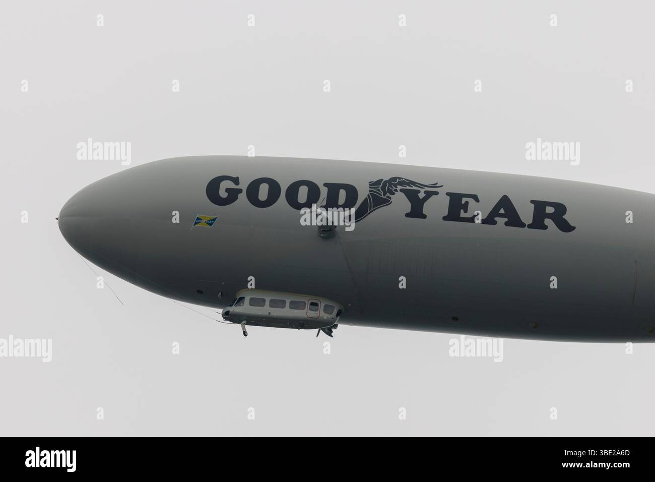 A Goodyear blimp flies past before the NTT IndyCar Series 109th Running ...