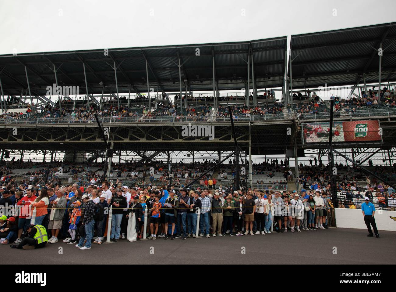 Fans seen on the track before the NTT IndyCar Series 109th Running of ...