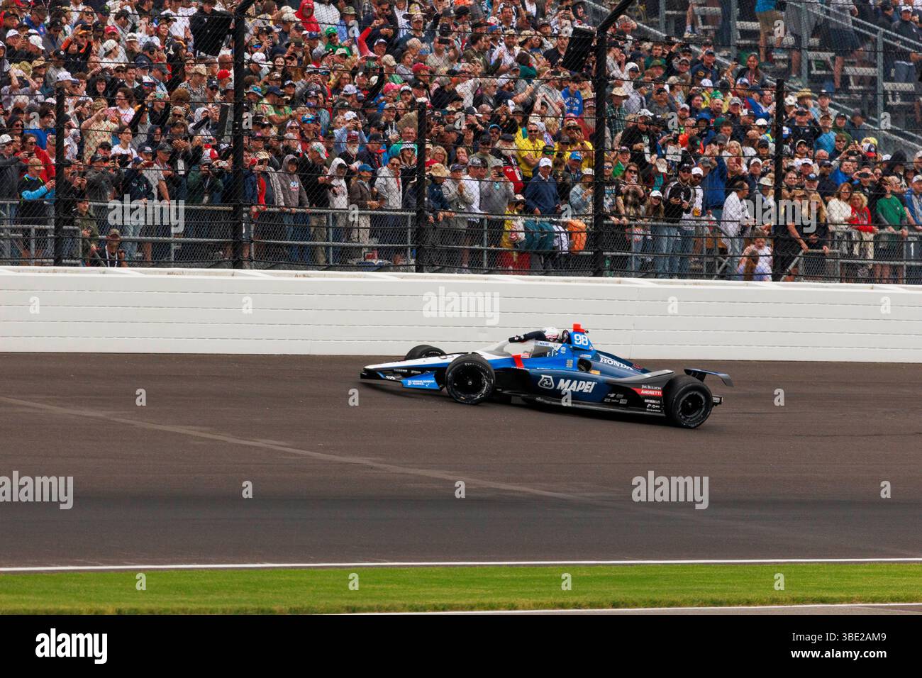 Marco Andretti crashes during the NTT IndyCar Series 109th Running of ...