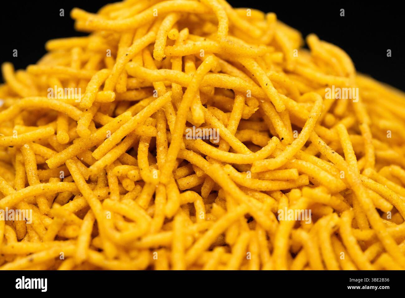 Close-Up Macro of Alu Bhujiya Sev – Popular Indian Namkeen Snack on ...