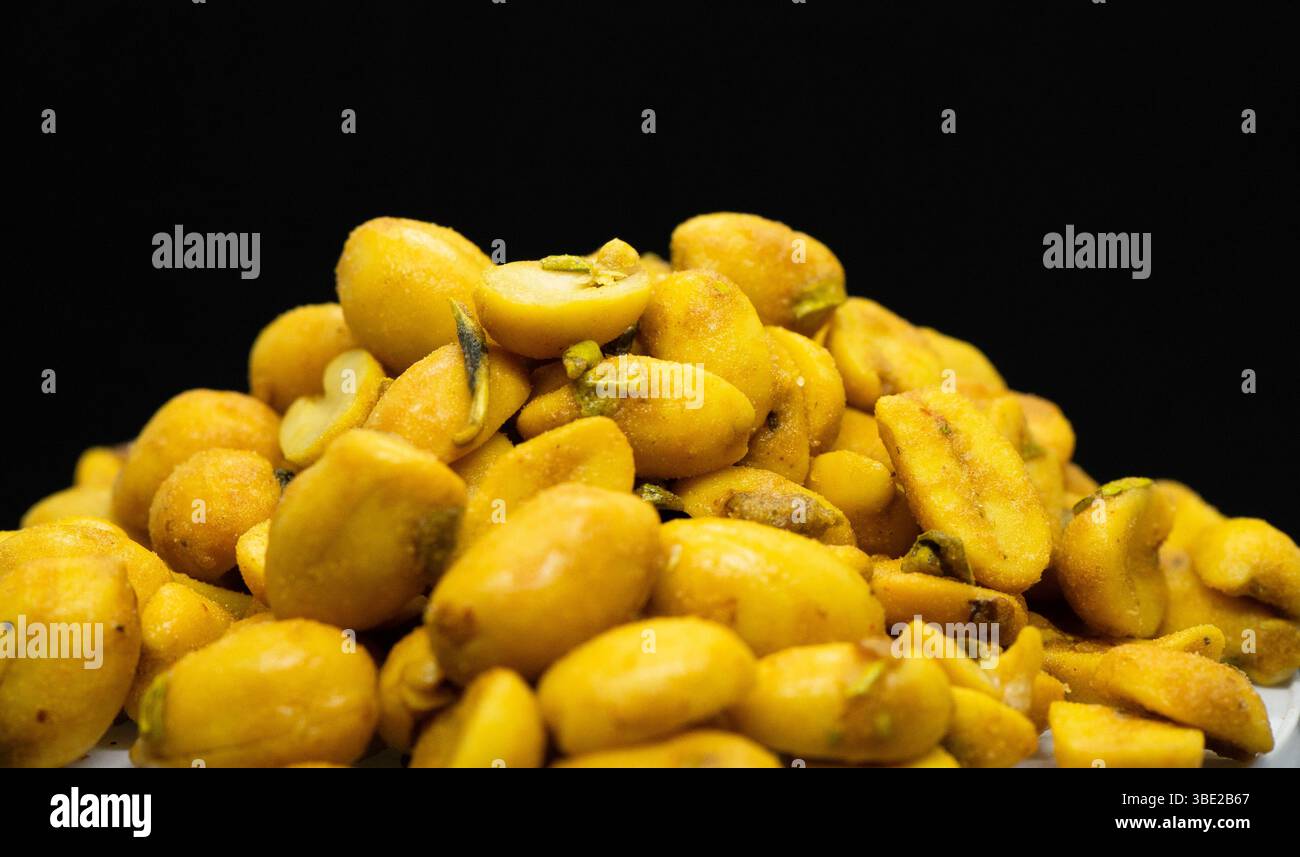 Delicious Indian snack- Masala coated peanuts Sun Roasted Stock Photo ...