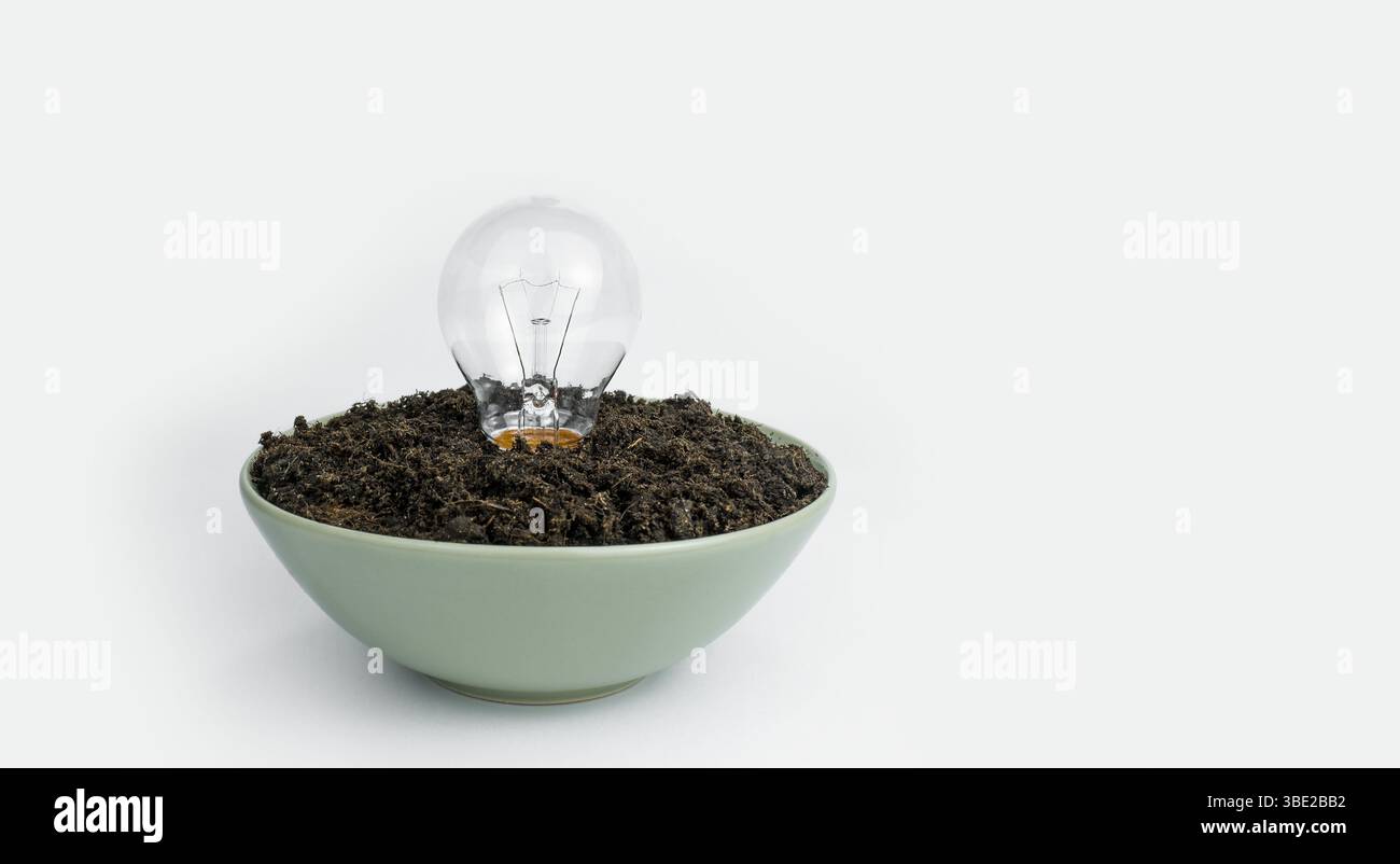 Balance between Nature and Technology. Safe the planet concept Stock ...