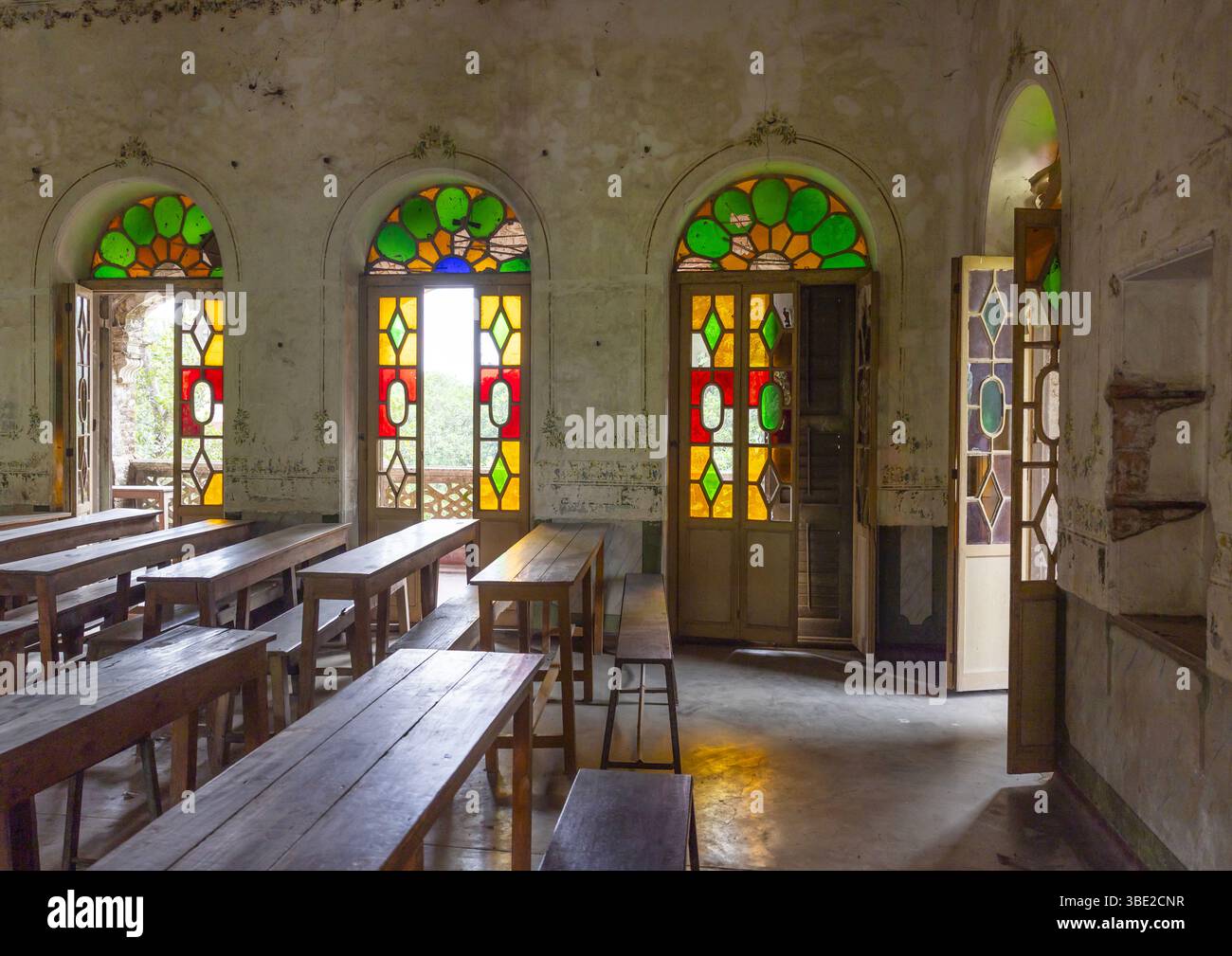 Classroom in an heritage house at Pakutia Zamindar Bari, Dhaka Division ...