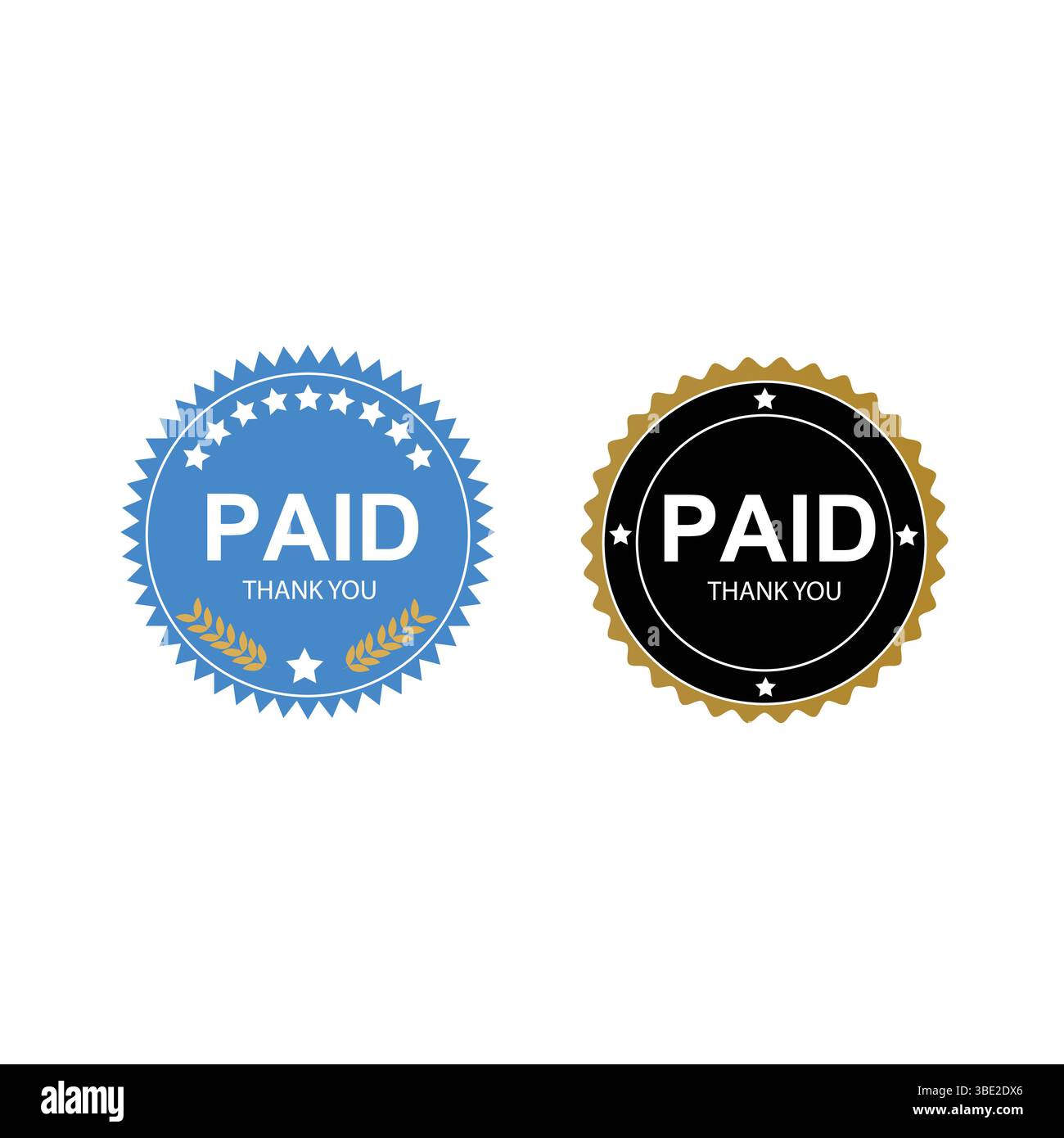 TWO BLUE AND BLACK paid stamp. Paid grunge rubber stamp, vector ...