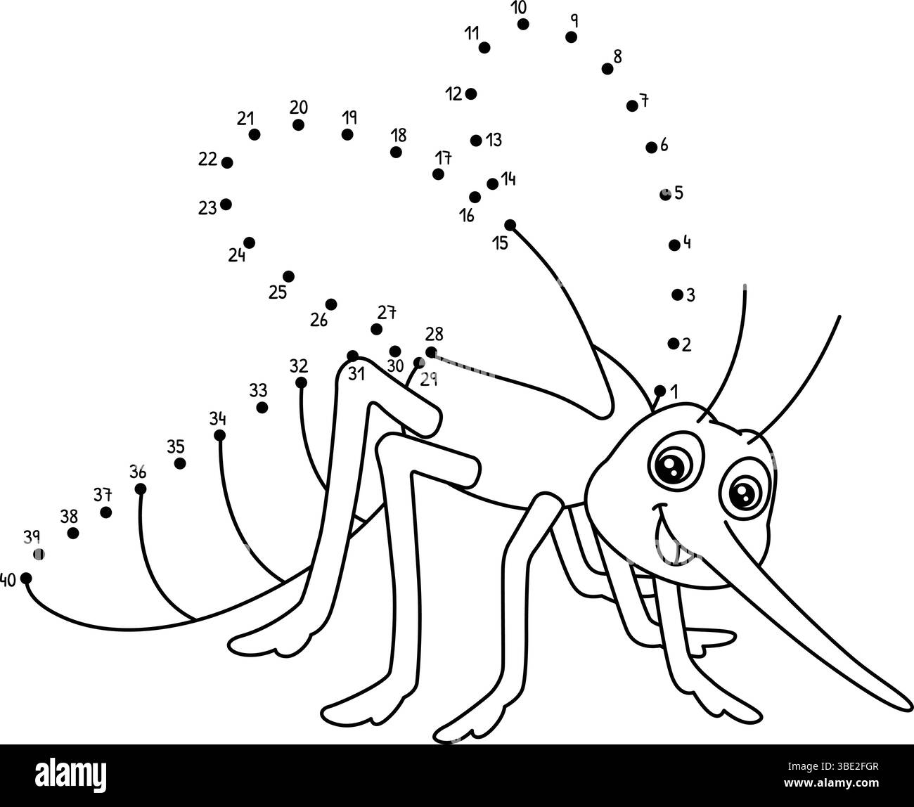Dot to Dot Mosquito Animal Isolated Coloring Page Stock Vector Image & Art - Alamy