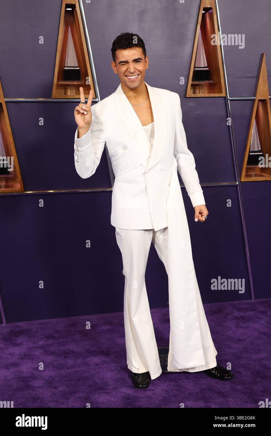 Ezra Sosa at arrivals for 2025 American Music Awards, Fontainebleau Las ...