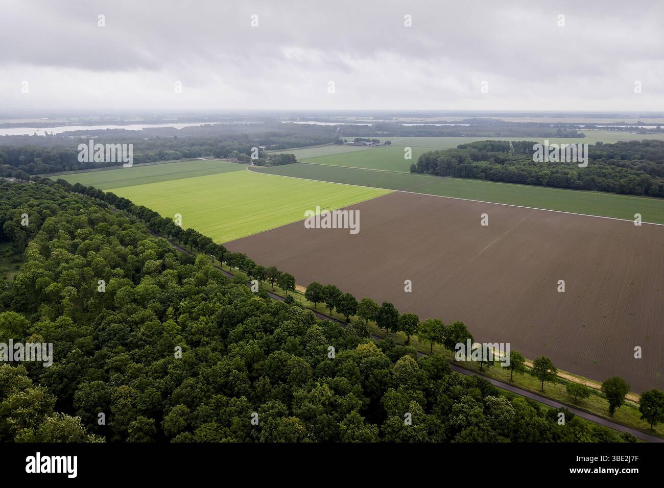 ZEEWOLDE - A drone photo of part of the area on Spiekweg near Zeewolde ...