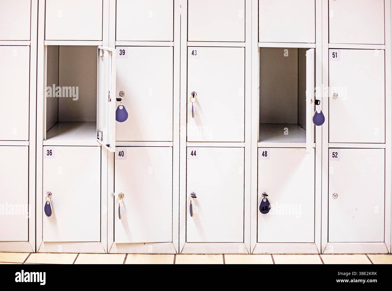 stylish lockers for storing things at the entrance to the supermarket ...