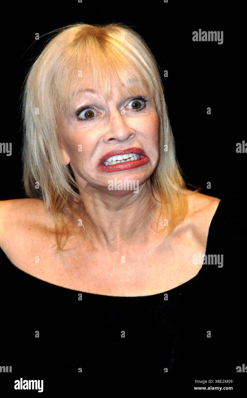 Katy Manning at a photocall for "Me & Jezebel" at the New End Theatre ...