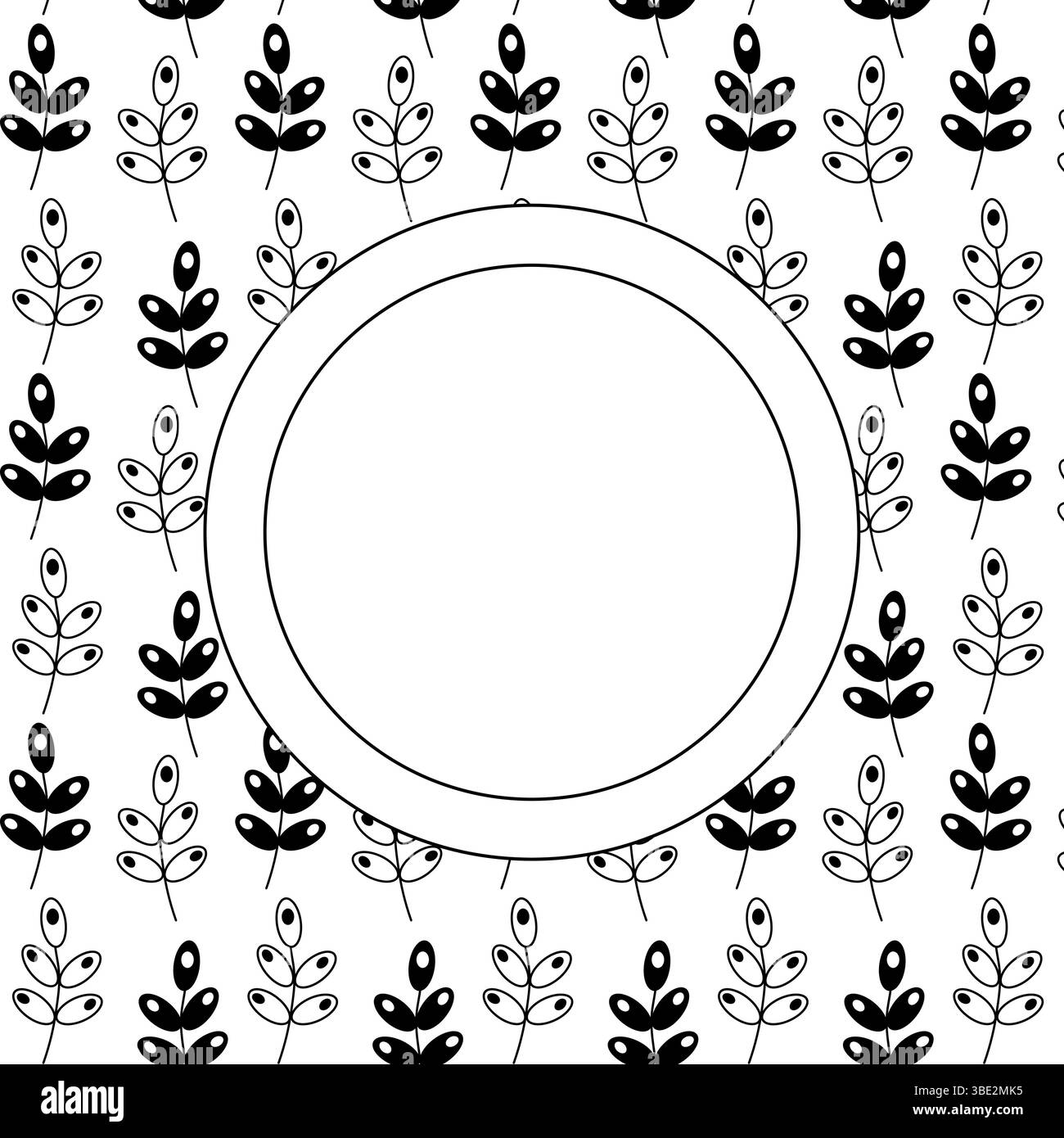 Line art botany template Black and White Stock Photos & Images - Alamy
