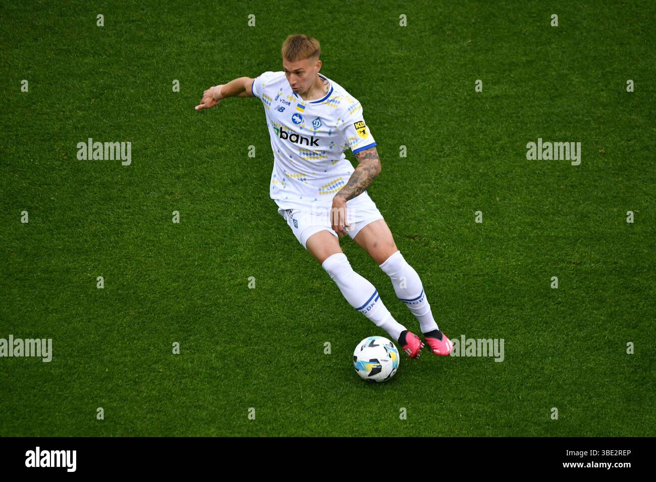 Kyiv,Ukraine May 24, 2025 Volodymyr Brazhko controls the ball during ...