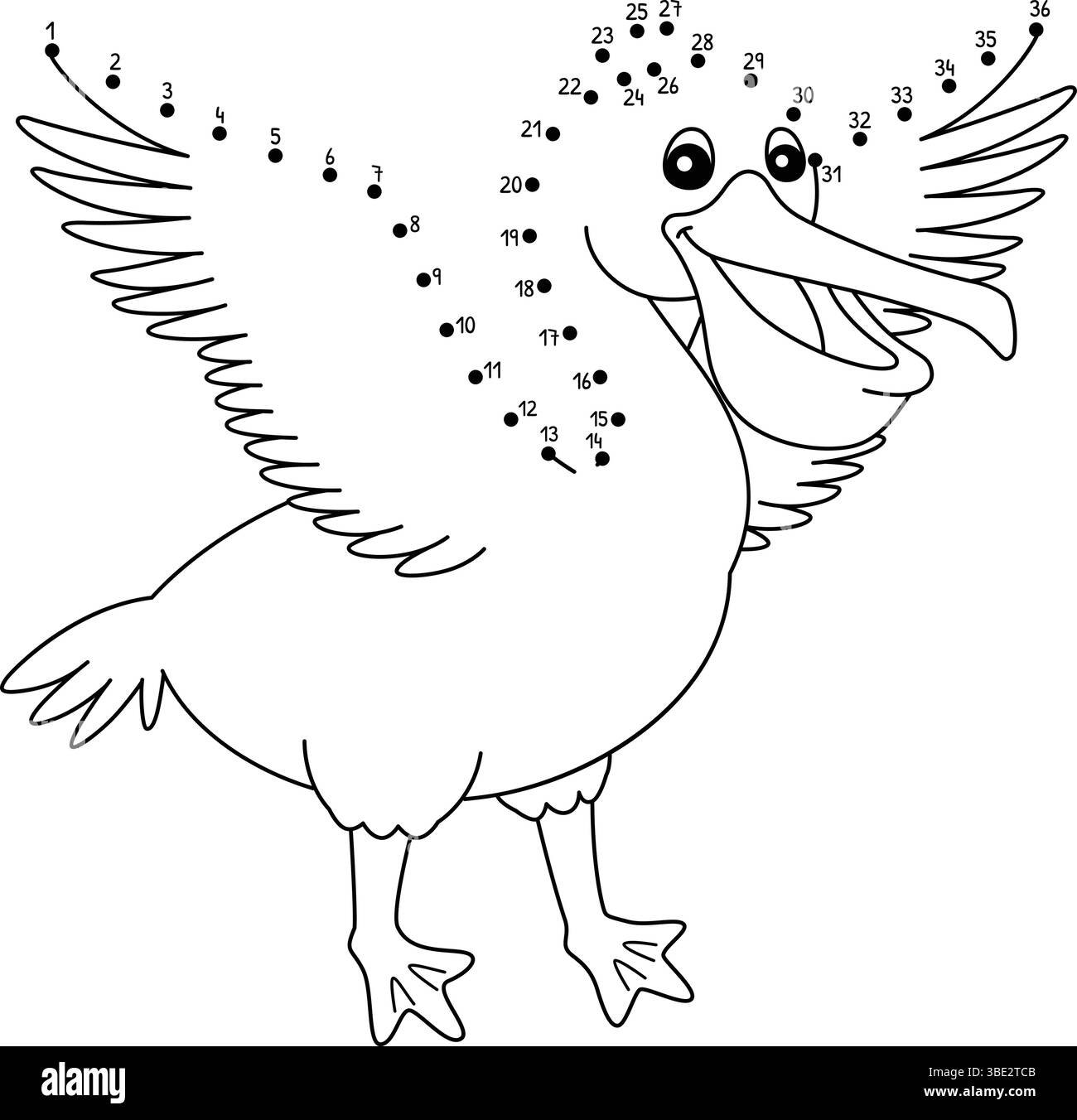 A cute and funny connect-the-dots Dot Pelican Australian Animal ...