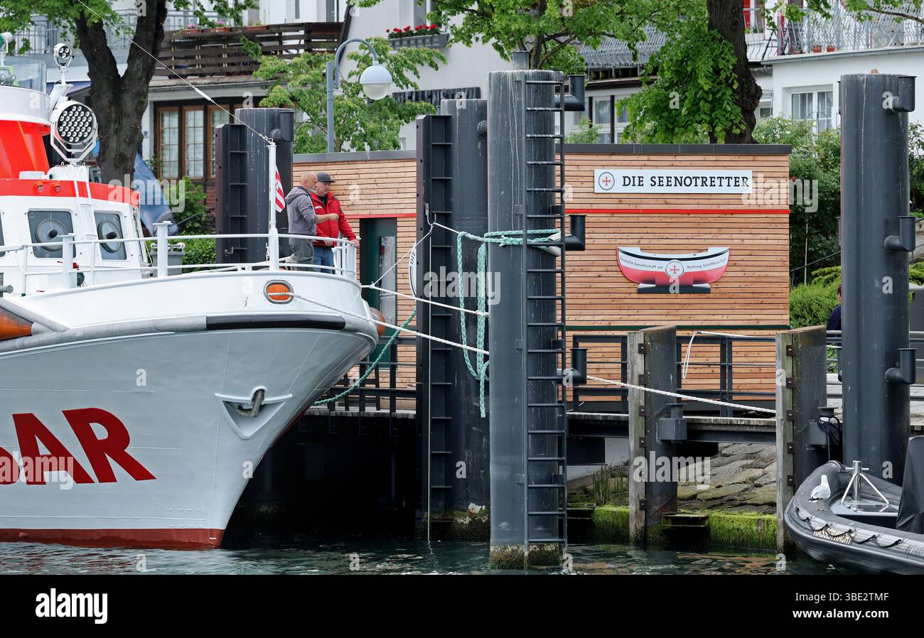 27 May 2025, Mecklenburg-Western Pomerania, Warnemünde: The renovated ...