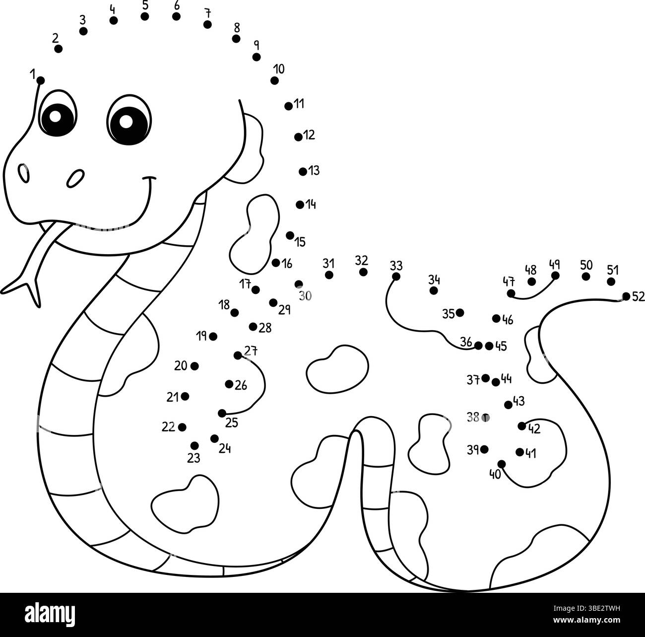 Dot to Dot Snake Australian Animal Isolated Stock Vector Image & Art ...
