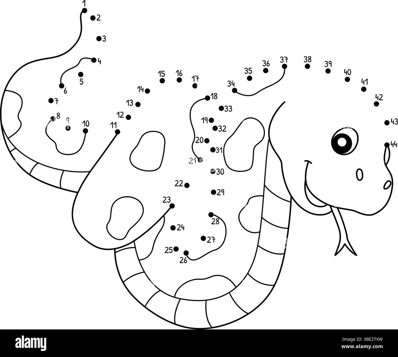Dot to Dot Snake Australian Animal Isolated Stock Vector Image & Art ...