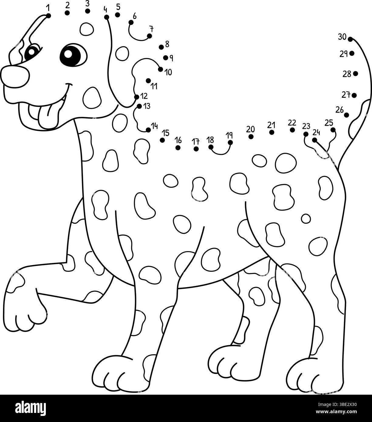 Dot dalmatian dog animal Stock Vector Images - Alamy
