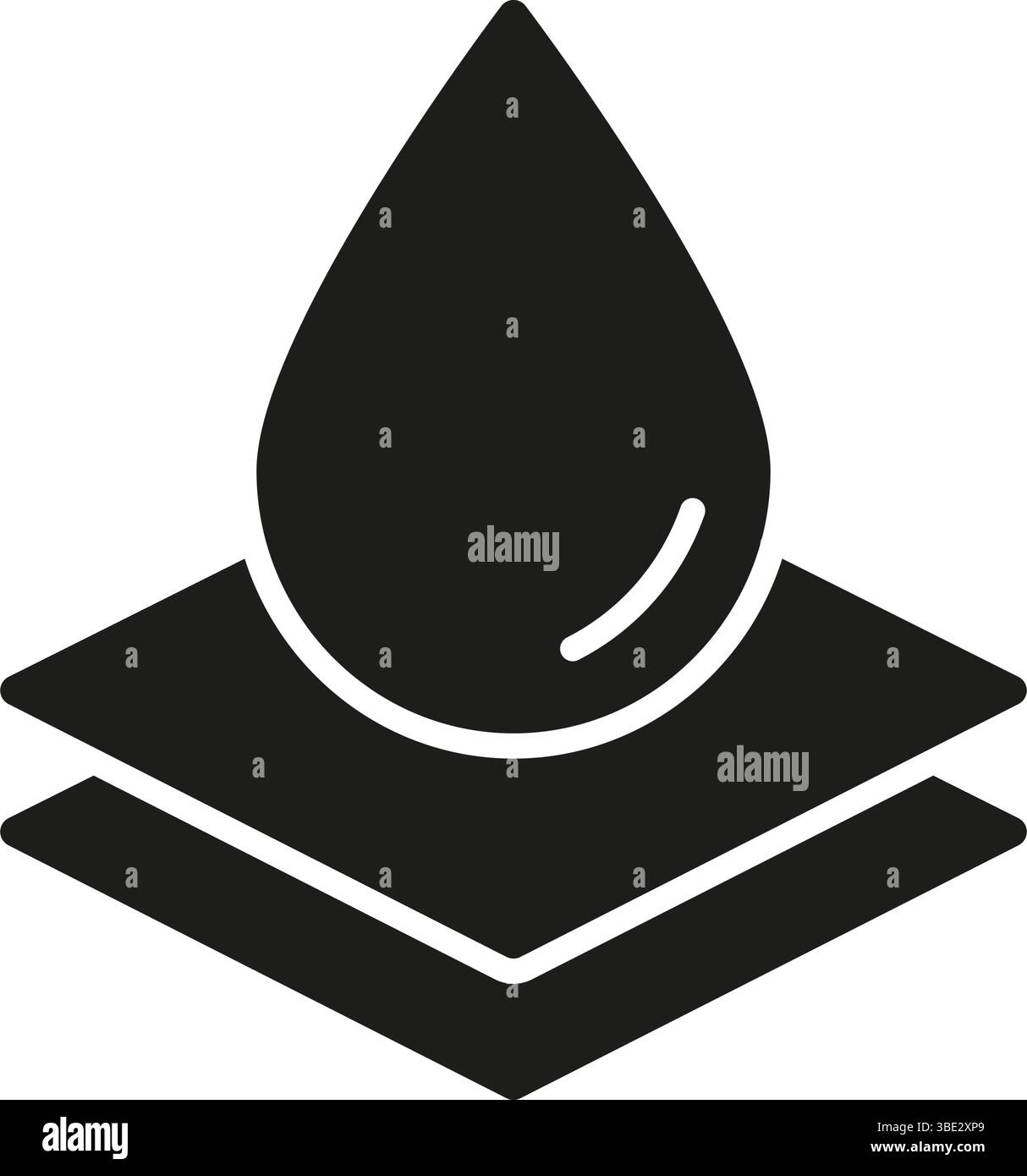 Waterproof Layer Solid Icon. Water Resistance And Protective Coating ...