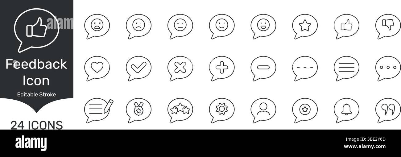 Feedback And Communication Icon Set. User Interaction, Rating, And ...