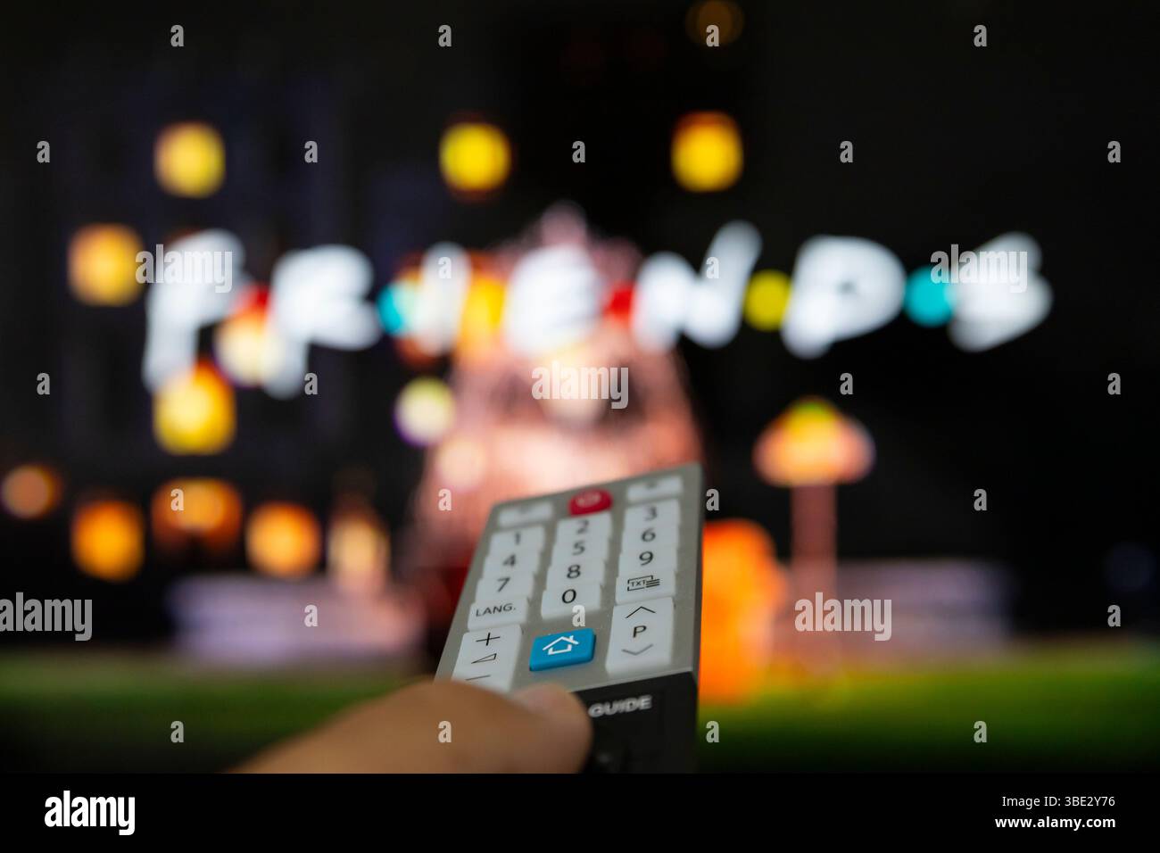 Belgrade, Serbia - May 22, 2025: Watching Friends TV show on HBO ...