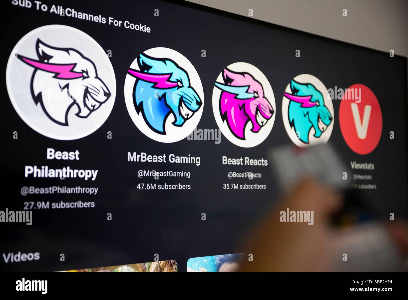 Belgrade, Serbia - May 22, 2025: Watching Mr Beast You Tube channel. Mr ...