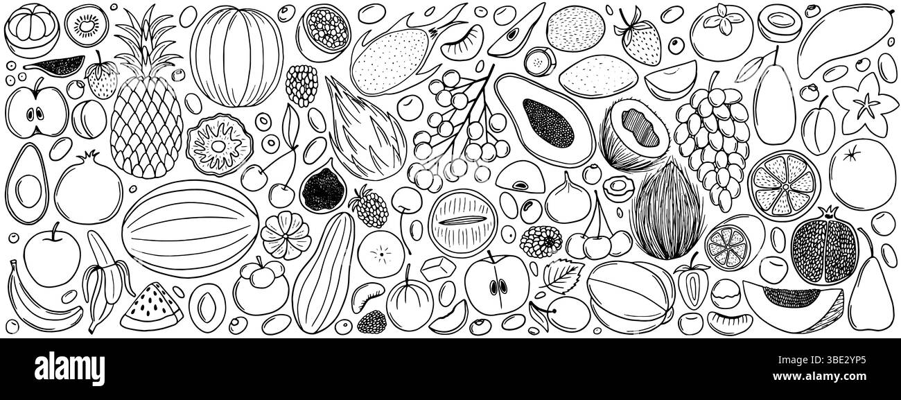 Fresh pomegranate pear fruits Black and White Stock Photos & Images - Alamy