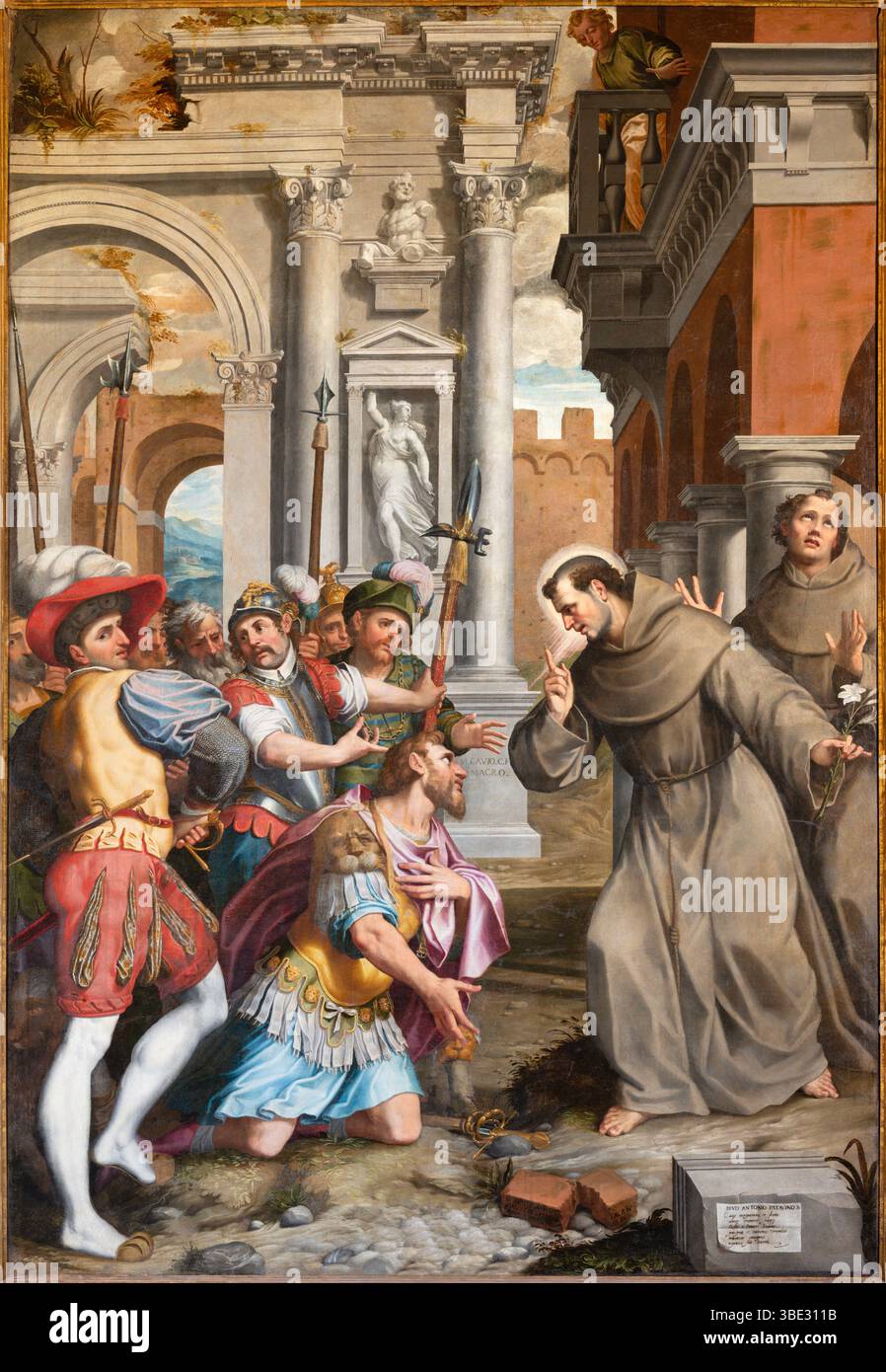 LODI, ITALY - MAY 21, 2025: The painting of scene St. Anthony of Padua ...