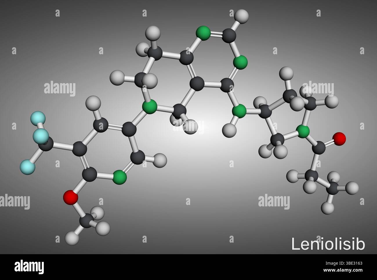 Leniolisib molecule. PI3K delta inhibitor used for treatment of APDS ...