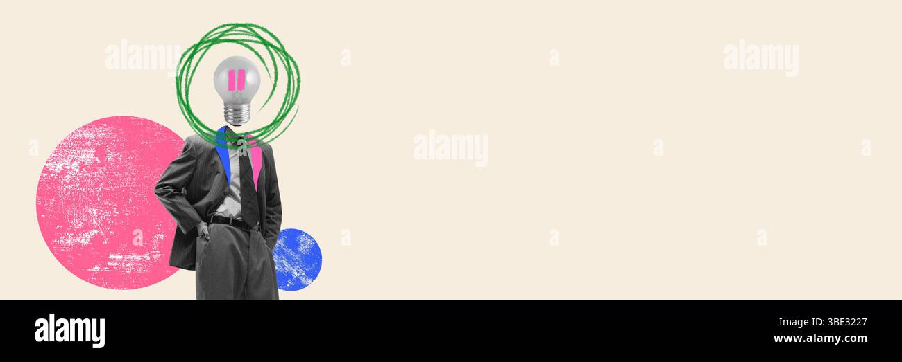 Mind on Pause. Frozen timer in head as brain takes pause from overload ...