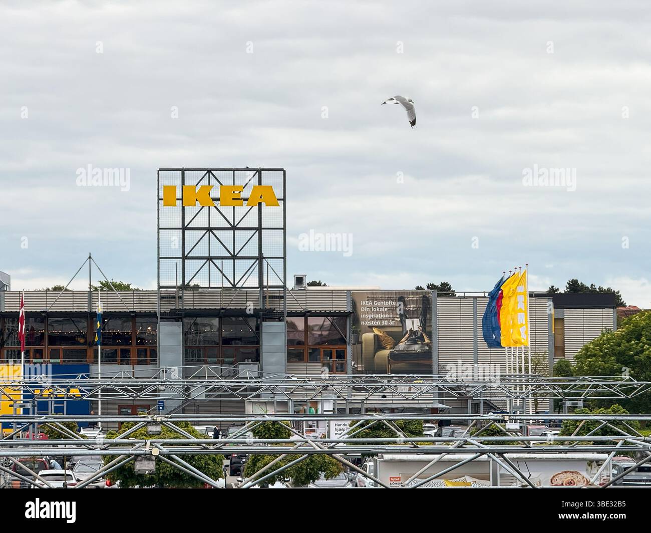 Ikea store facade with company logo. Copenhagen, Denmark - May 26, 2025 ...