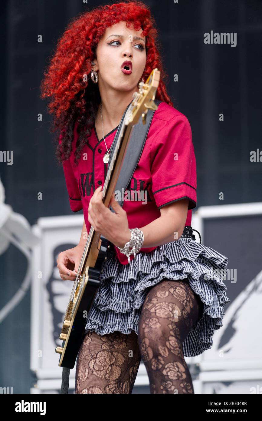 Catton Park, Derbyshire, UK. 24th May, 2025.Nova Twins performing on ...
