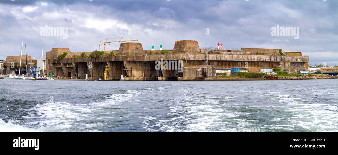 France, Morbihan, Lorient, Lorient La Base, former submarine base built ...