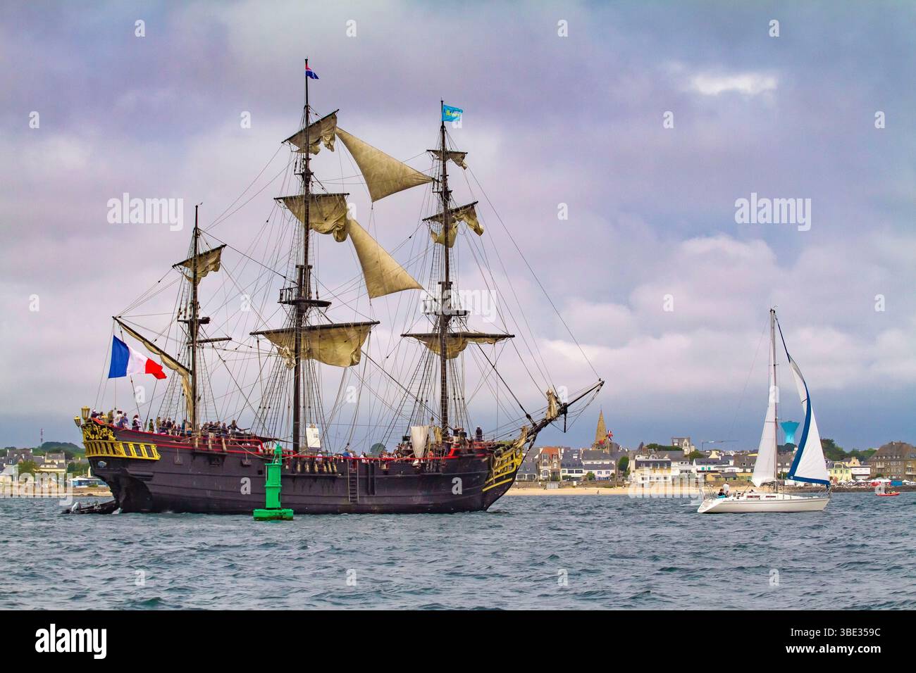 France, Morbihan, Lorient, Lorient harbor, the Étoile du Roy, three ...