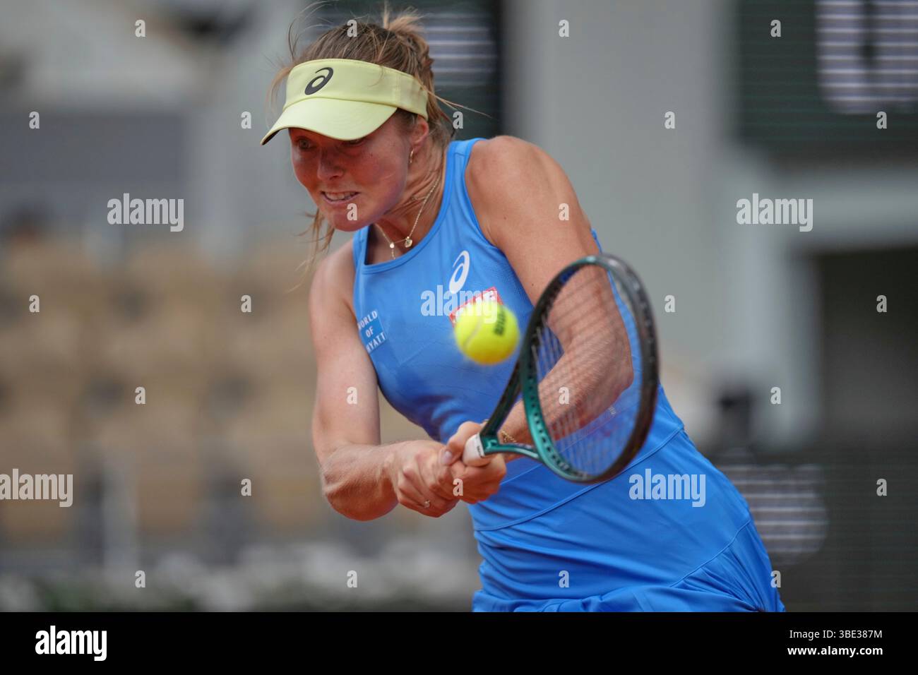 Australia's Olivia Gadecki returns the ball to Coco Gauff of the U.S ...