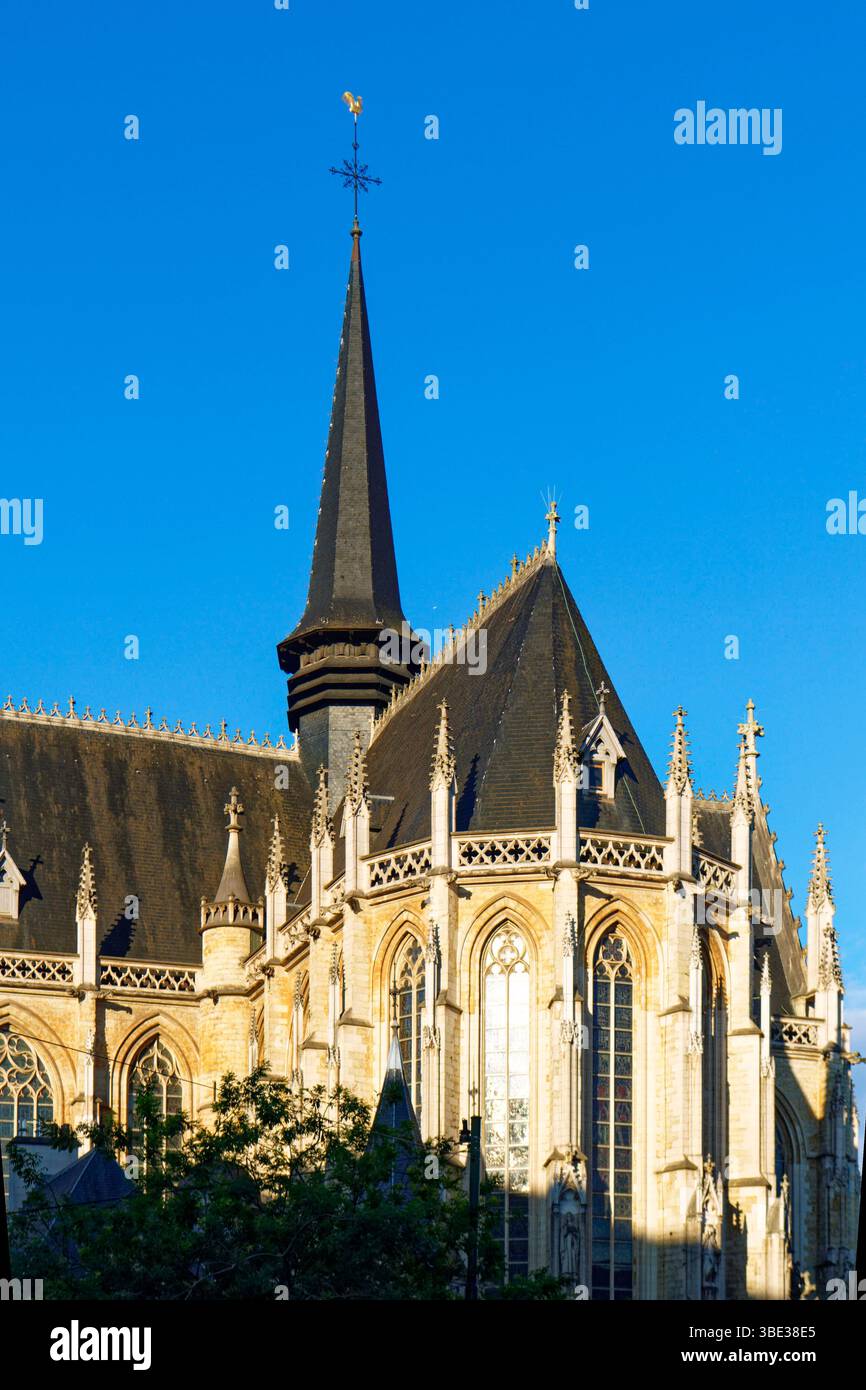 Belgium, Brussels, Sablon district, Our Lady of the Sablon church Stock ...